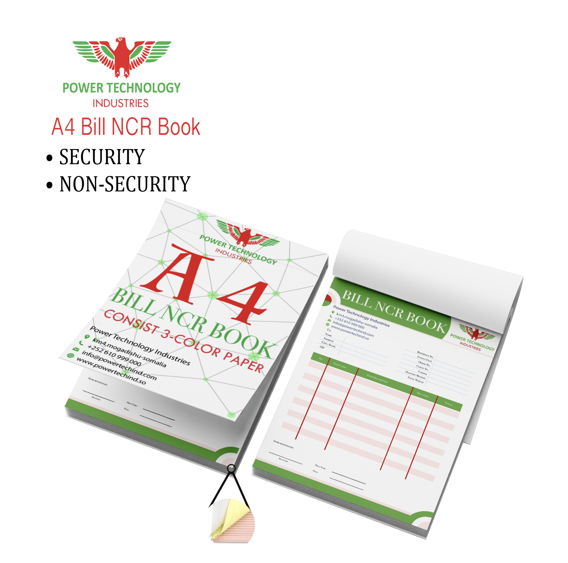 A4 BILL NCR BOOK – Power Technology
